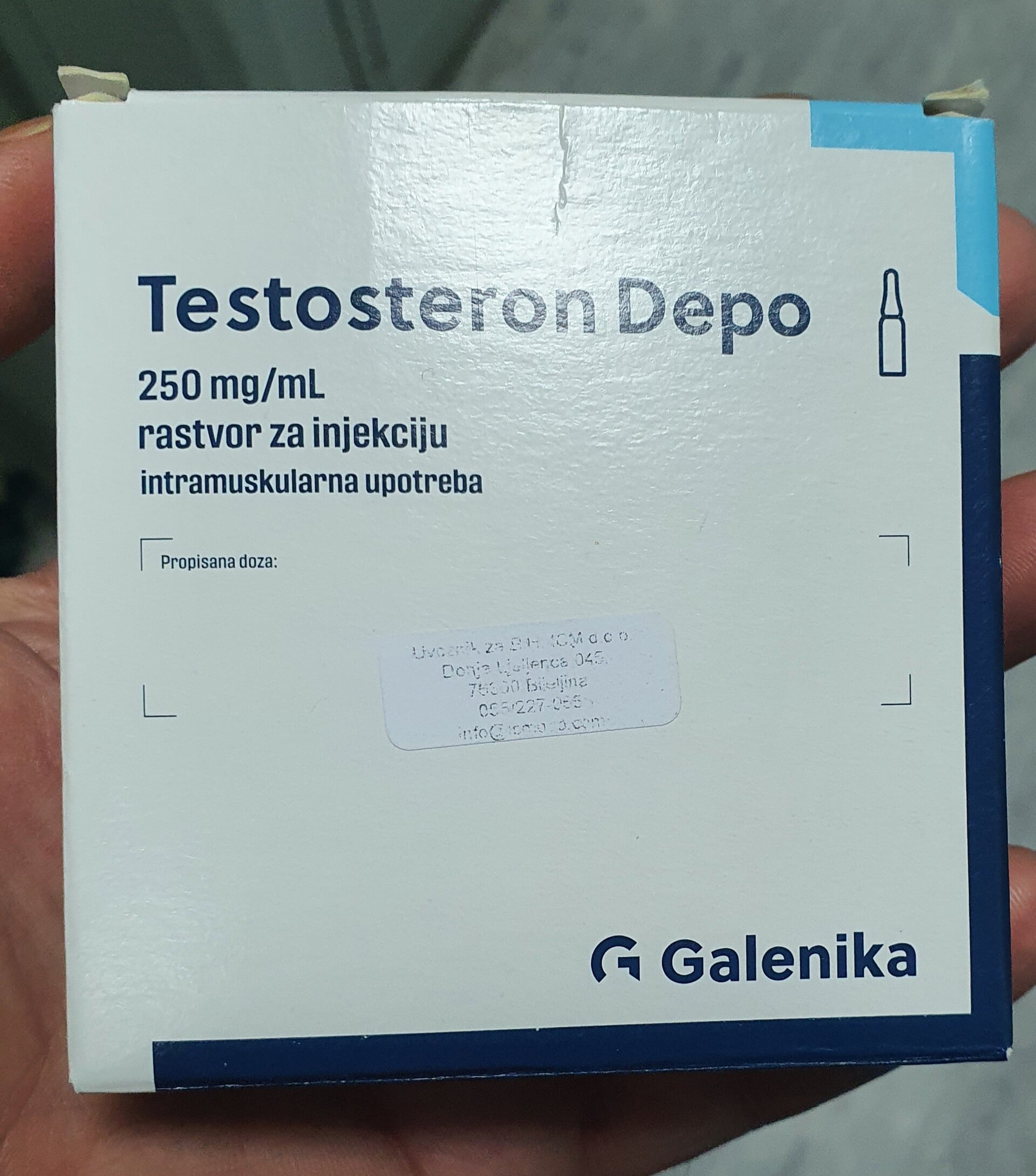 Picture: New design of Testosterone from Galenika
