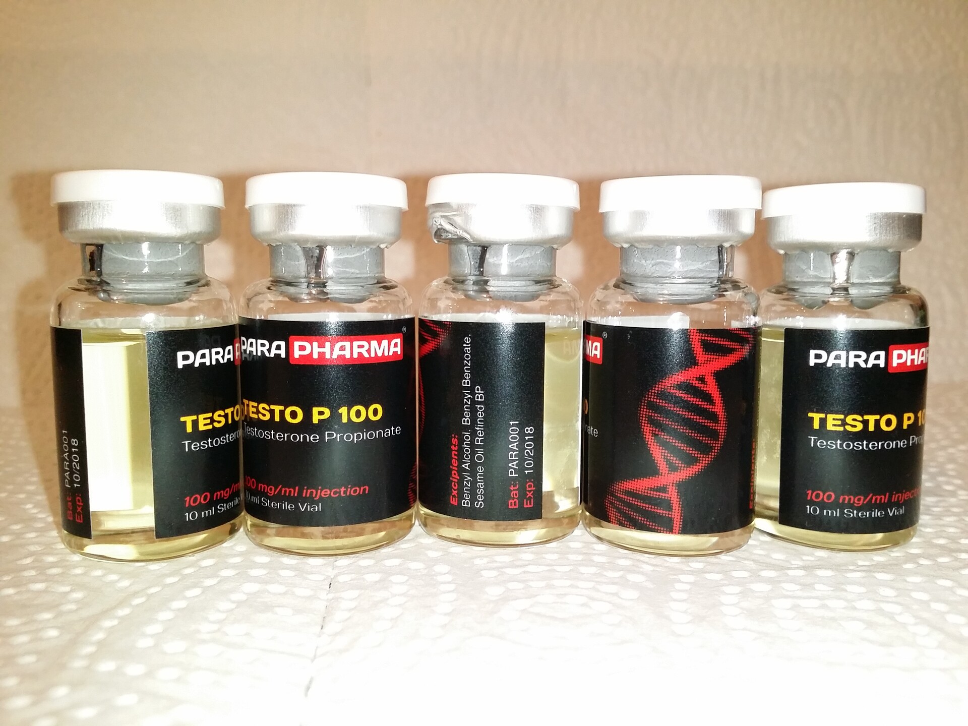 Picture: 5 Vials of Para Pharma Test Prop